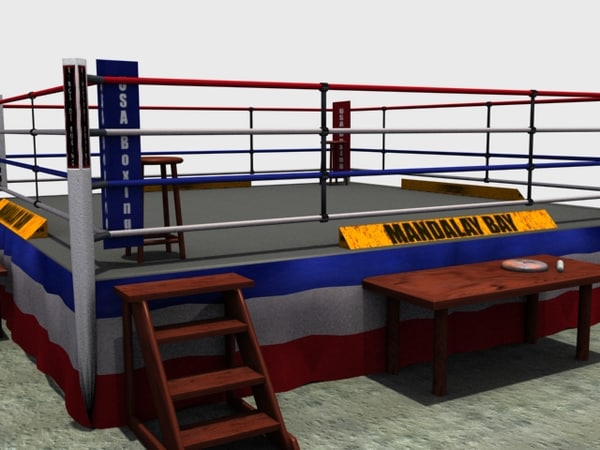 3d model boxing ring