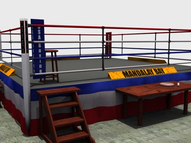 3d model boxing ring