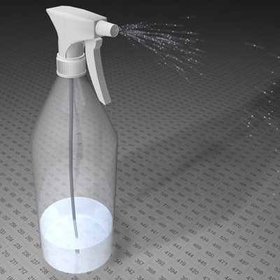 3d model typical spray bottle