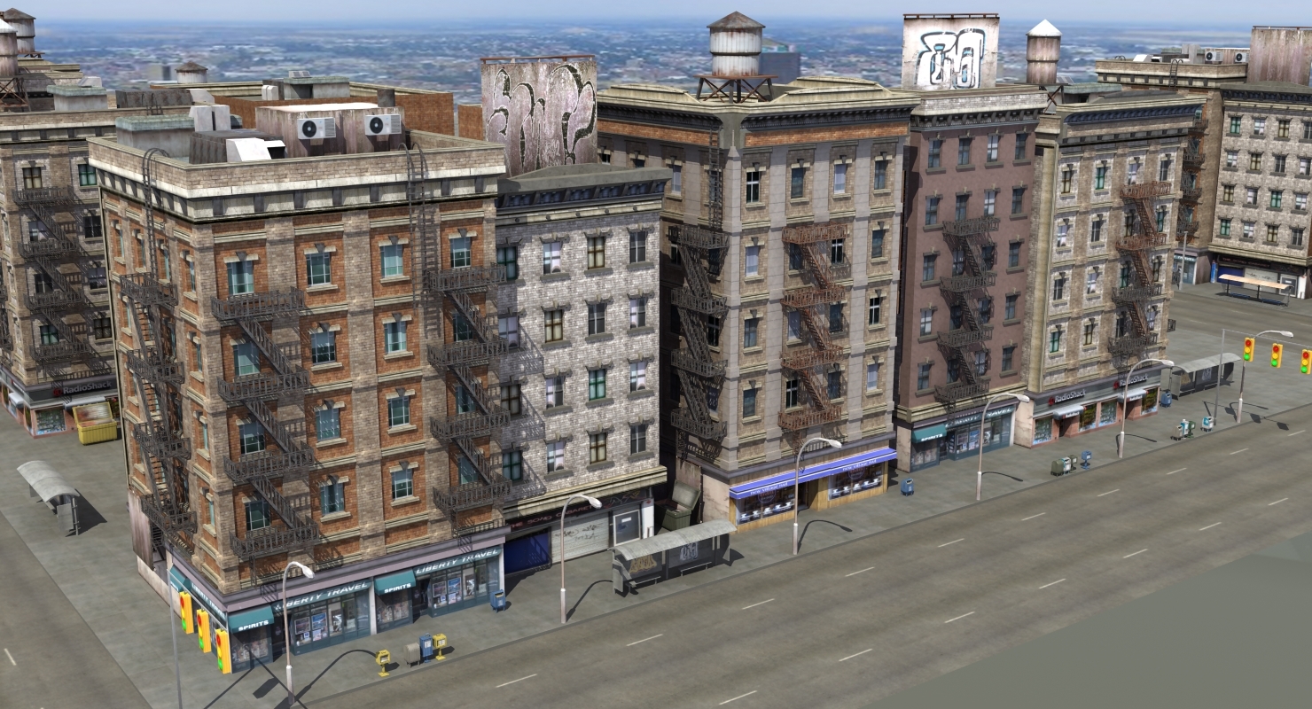 3ds max city building facade