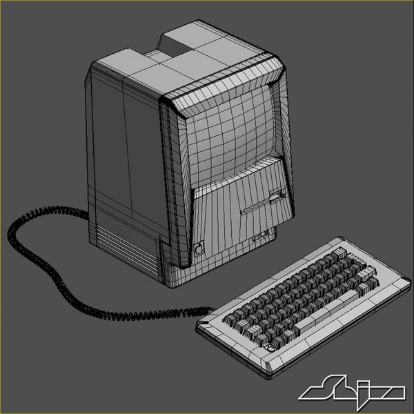 3d model apple macintosh computer