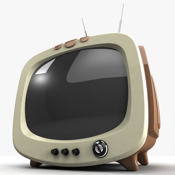 3d model vintage tv