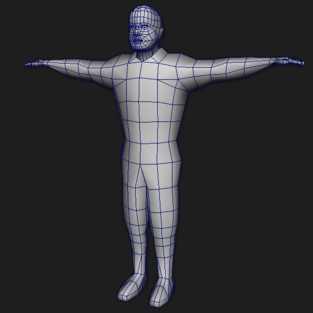 free male character 3d model
