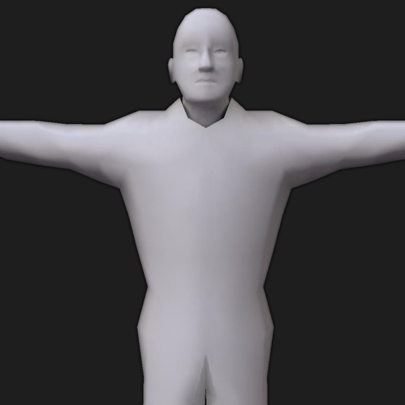 free male character 3d model