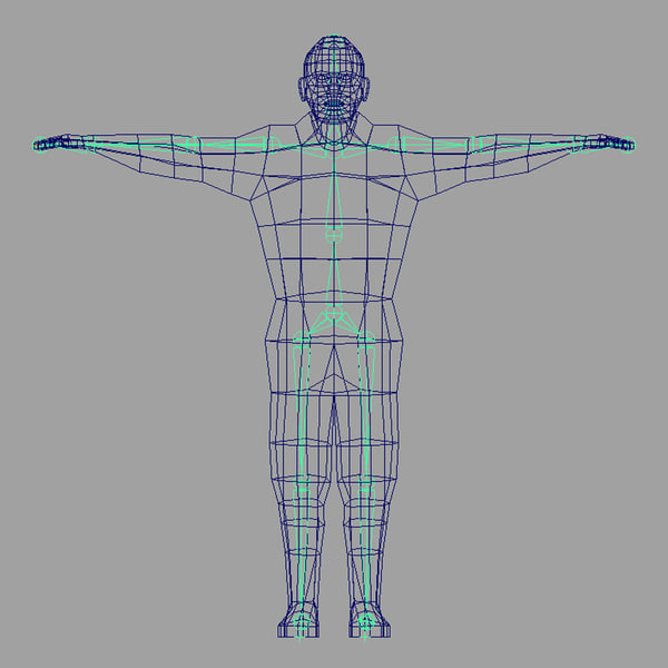 free male character 3d model