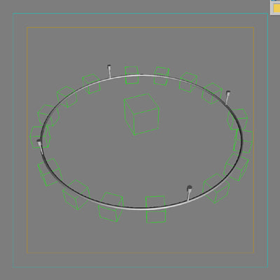 3d curved track light spotlight model