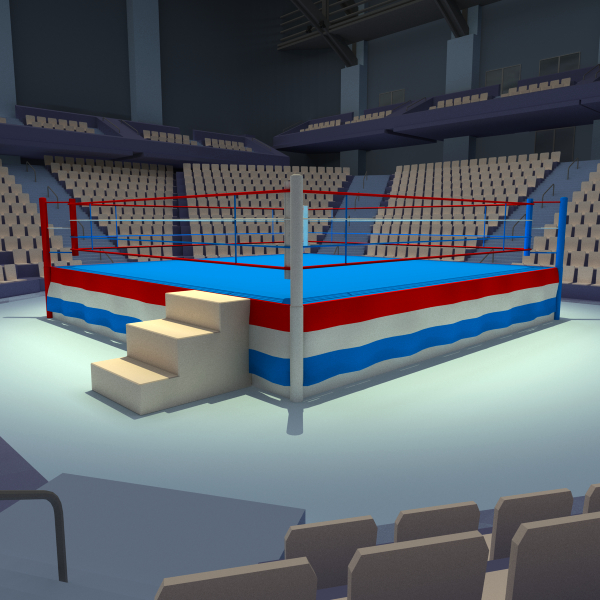 boxing arena 3d model