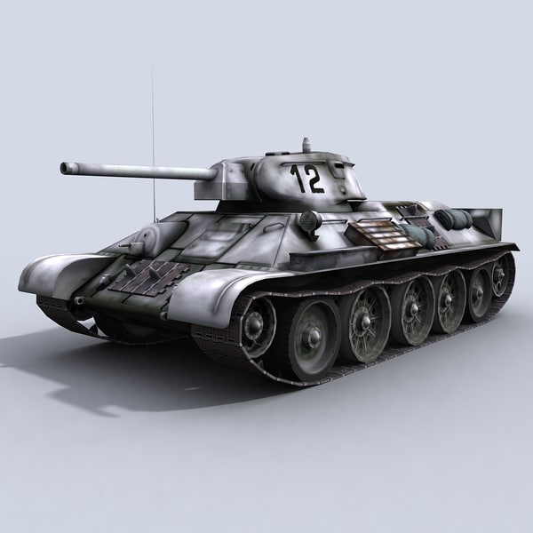 t34 tank 76mm 3d model