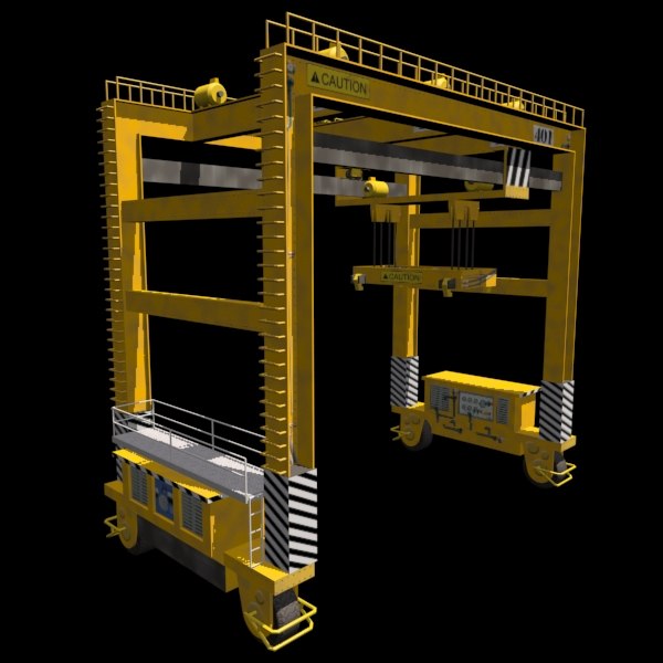 3ds rubber tire gantry crane