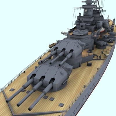 scharnhorst german panzerschiff 3d model