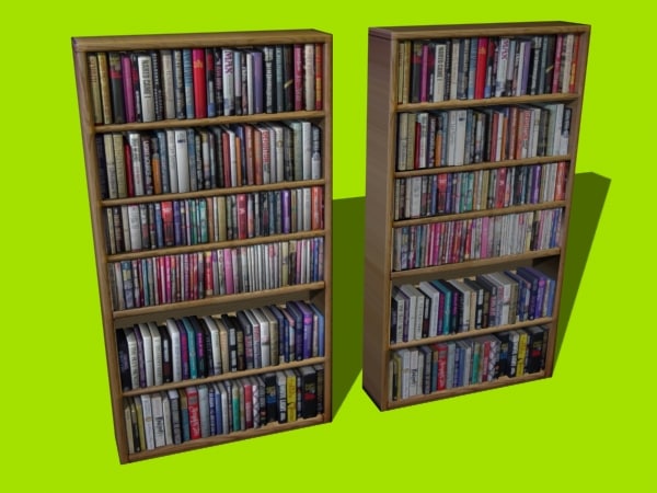 maya bookcase books