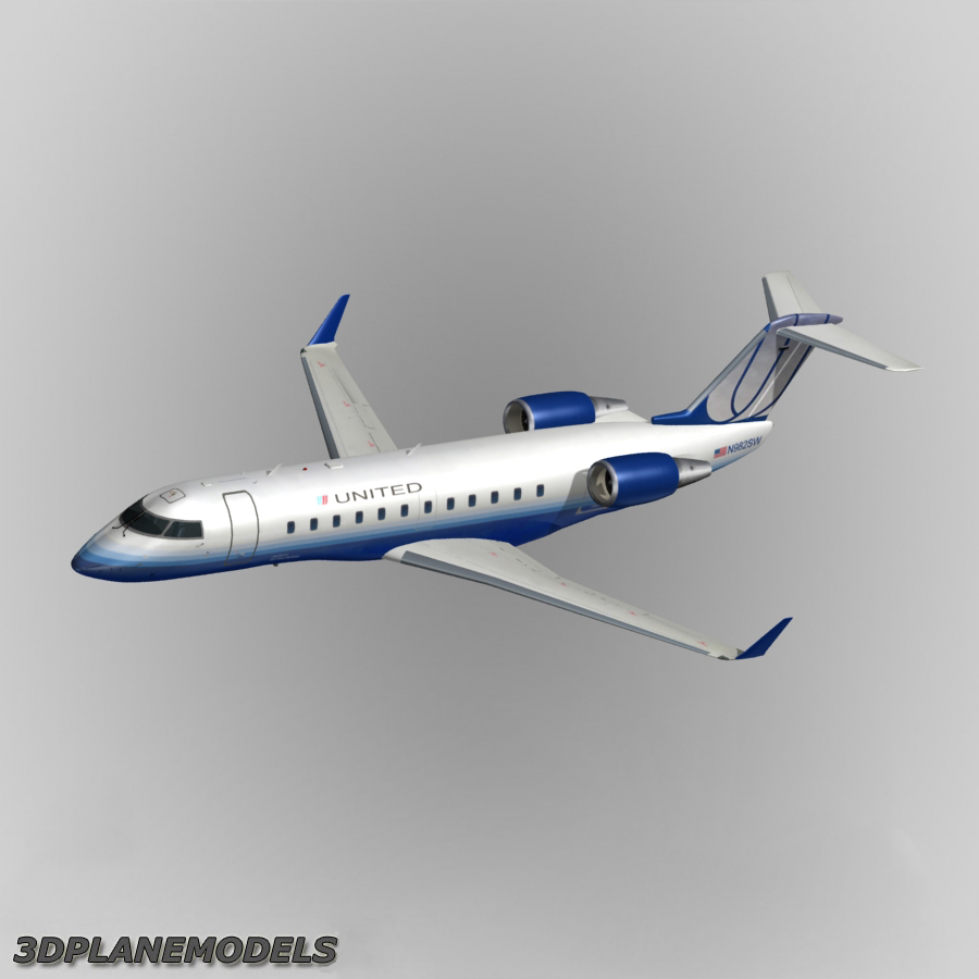 bombardier crj-200 3d model