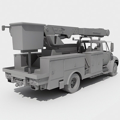 3d utility bucket truck