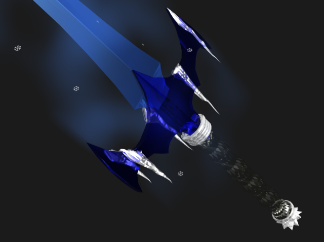 elemental sword ice 3d model