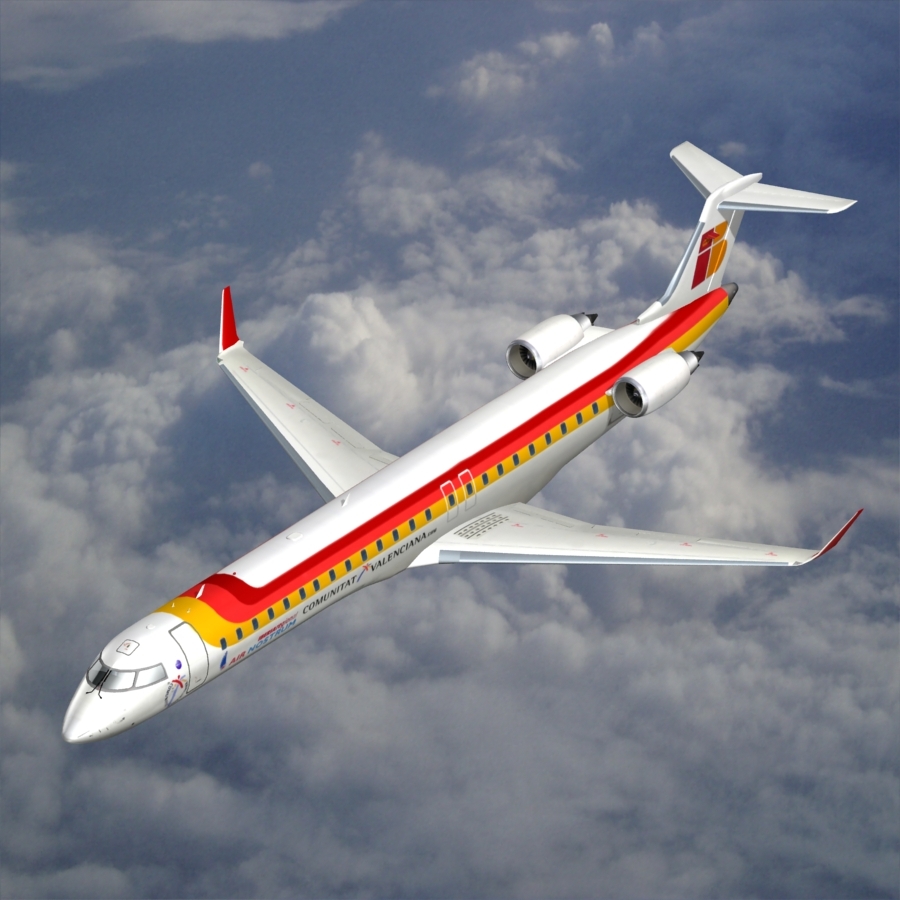 bombardier crj-900 iberia air 3d model