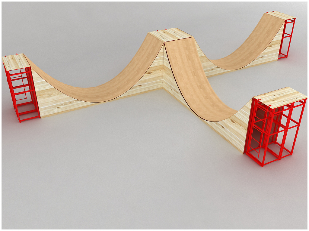 skate ramps 3d model