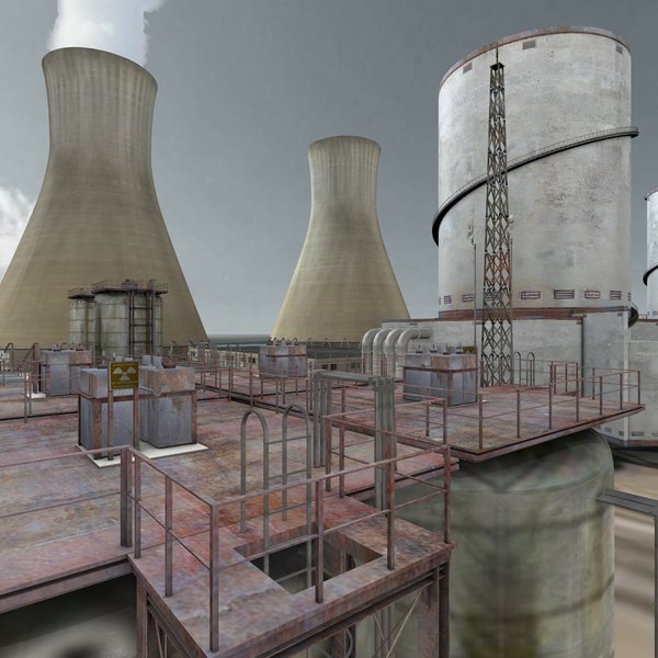 nuclear power plant 3d model