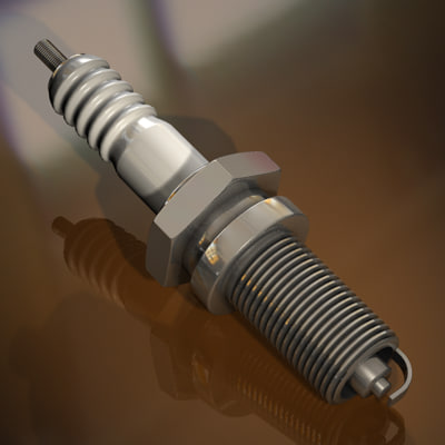 ignition plug spark 3d model