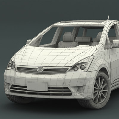 toyota wish 3d model