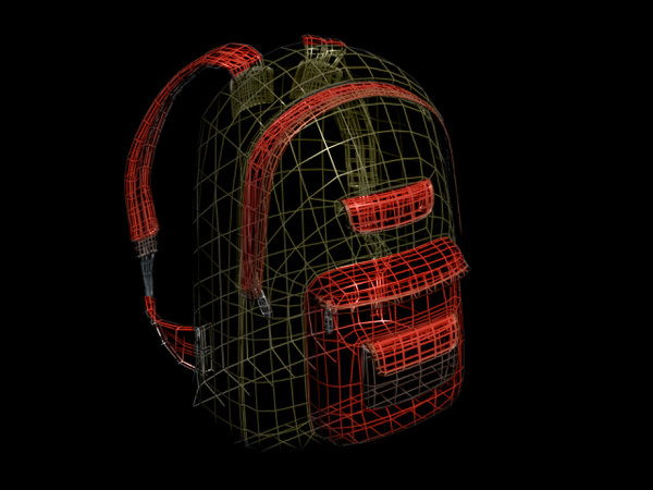 school bag backpack 3d model