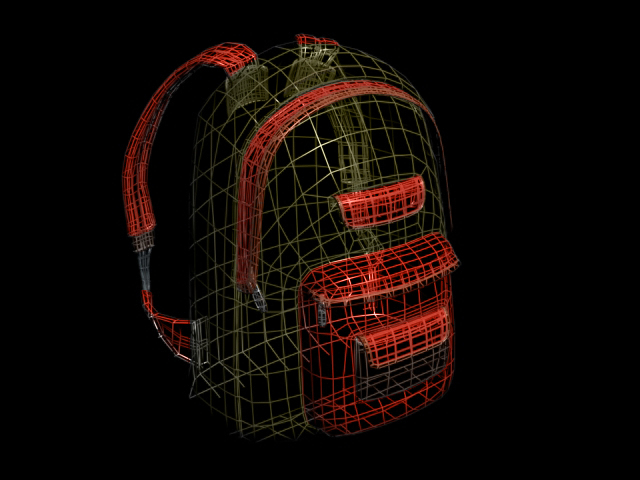 school bag backpack 3d model