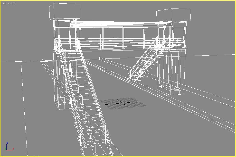 3ds max foot bridge