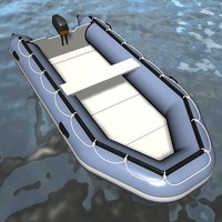 rubber boat 3d model