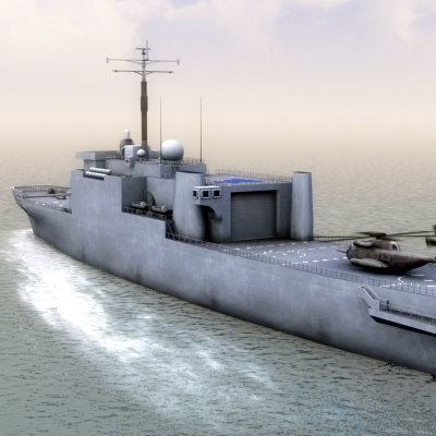 3ds max hmas kanimbla ship