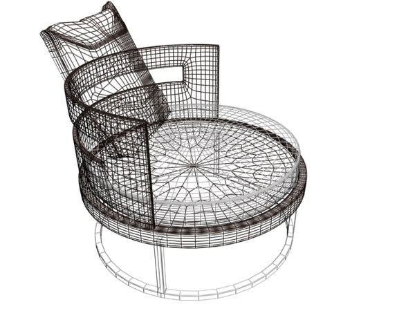 rounded armchair max free