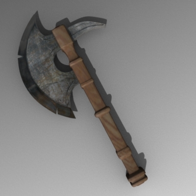 blender axe cutting