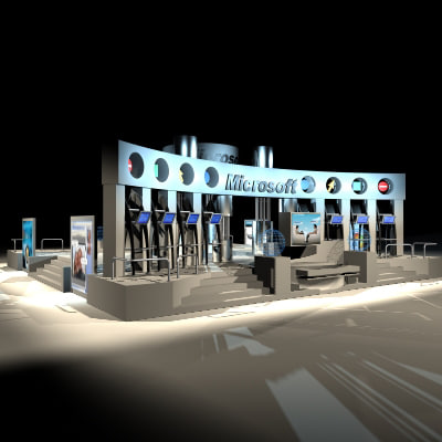 3D модель Выставочный стенд - TurboSquid 355050