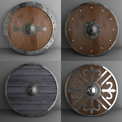 3ds max medieval buckler shield