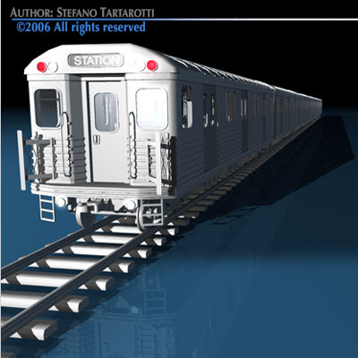 3d model subway train