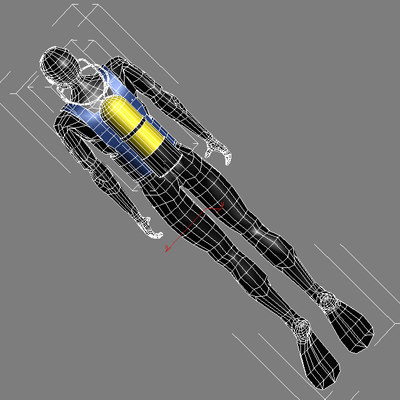 3d model scuba diver