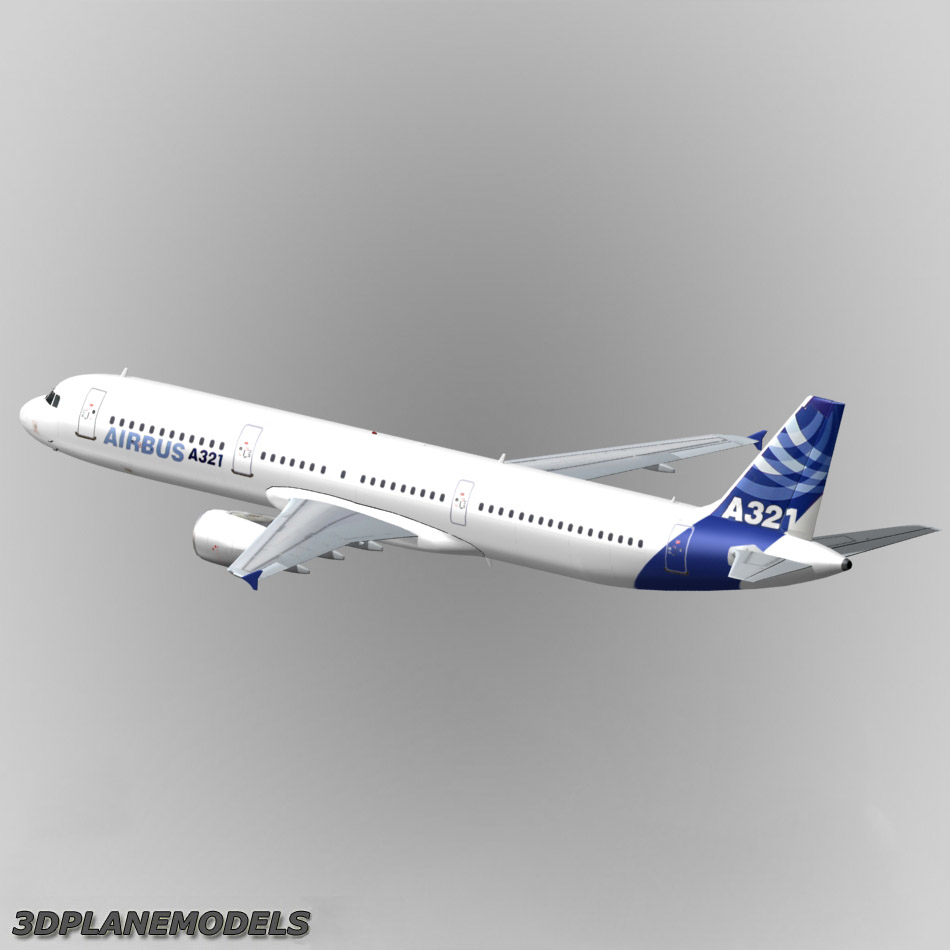 3d model airbus a321 house livery