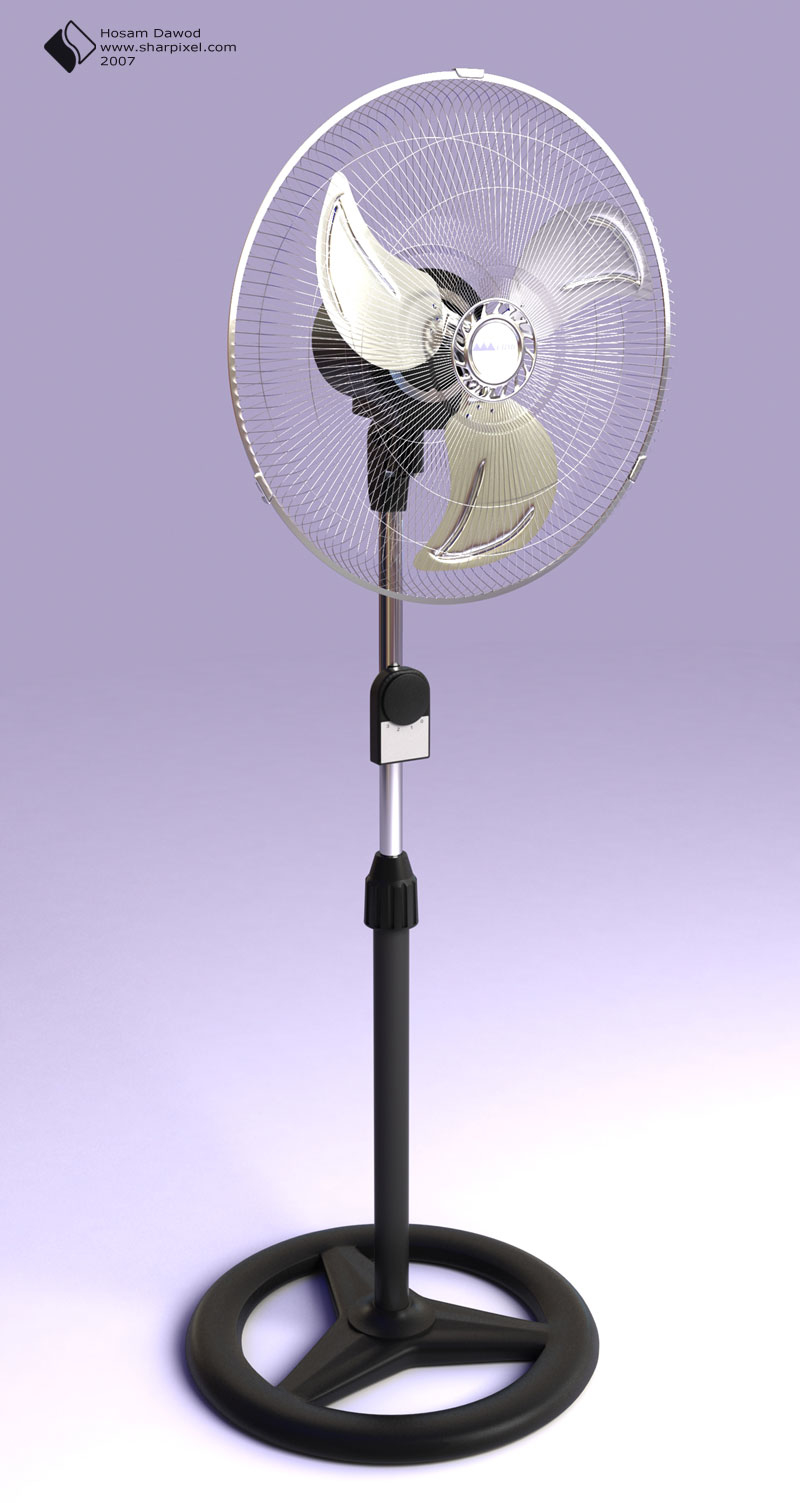 3d model fan stand