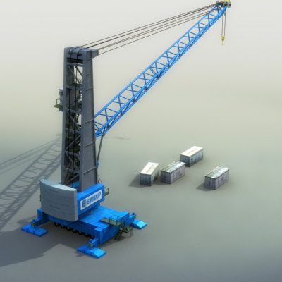 3d hmk300e harbour crane model