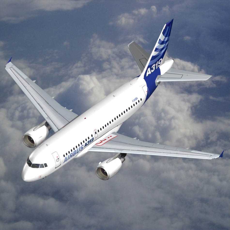 airbus a319 house livery 3d max