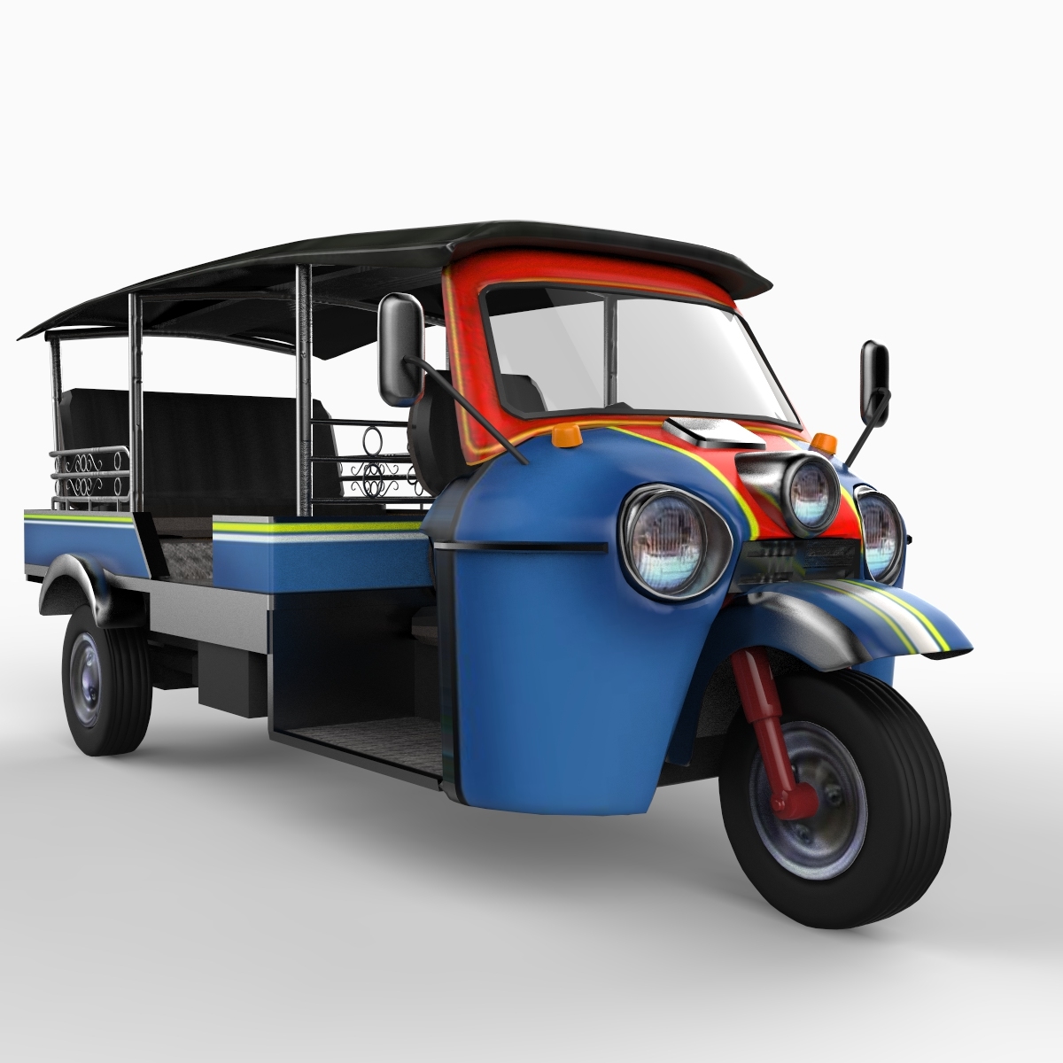 tuk-tuk rickshaw 3d c4d