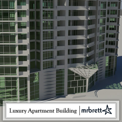 70 story luxury apartment building 3d max