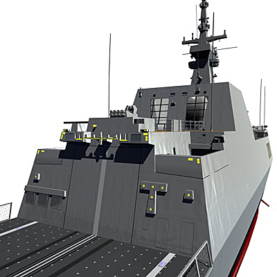 formidable class frigates singapore 3d model