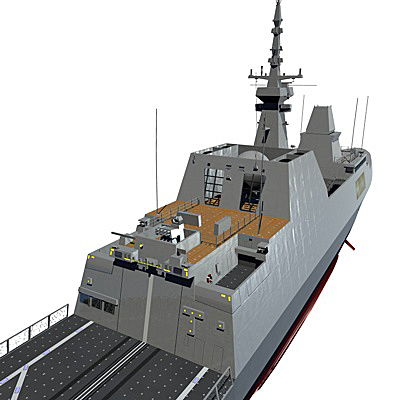 formidable class frigates singapore 3d model
