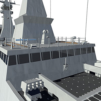formidable class frigates singapore 3d model