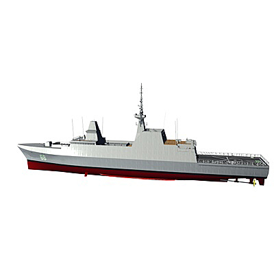 formidable class frigates singapore 3d model