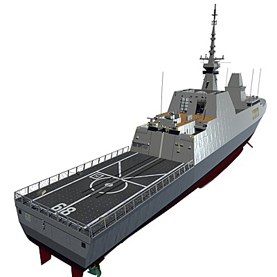 formidable class frigates singapore 3d model