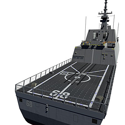 formidable class frigates singapore 3d model