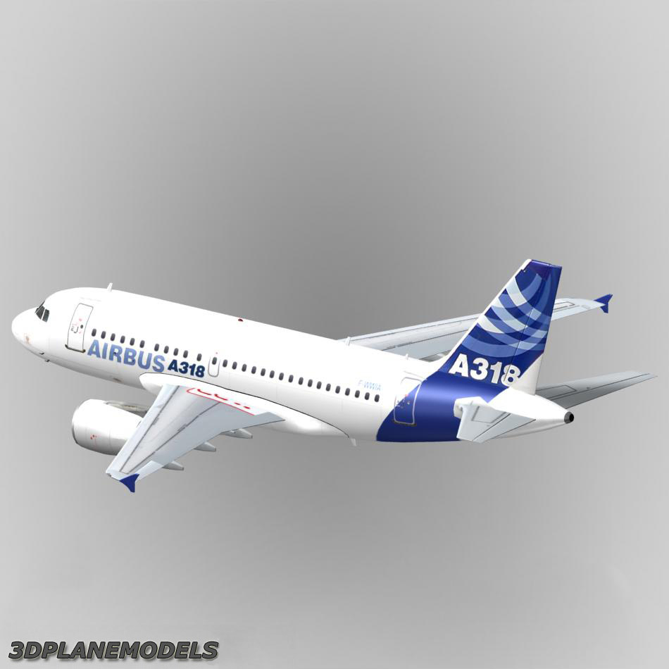 3d model airbus a318 house livery