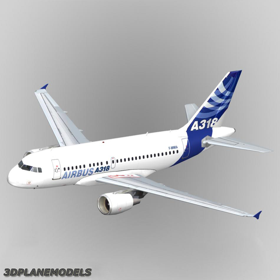 3d model airbus a318 house livery