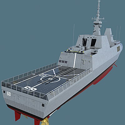 formidable class frigates singapore 3d model