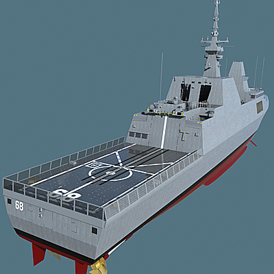 formidable class frigates singapore 3d model